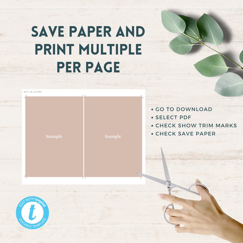 Wave Border Template Thank You Cards, Printable Baby Shower, Bridal ...