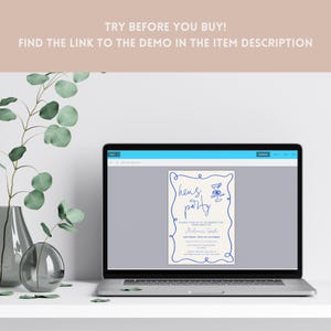 Hens Party Menu Wavy Border Template, Bridal Shower Bachelorette Modern ...