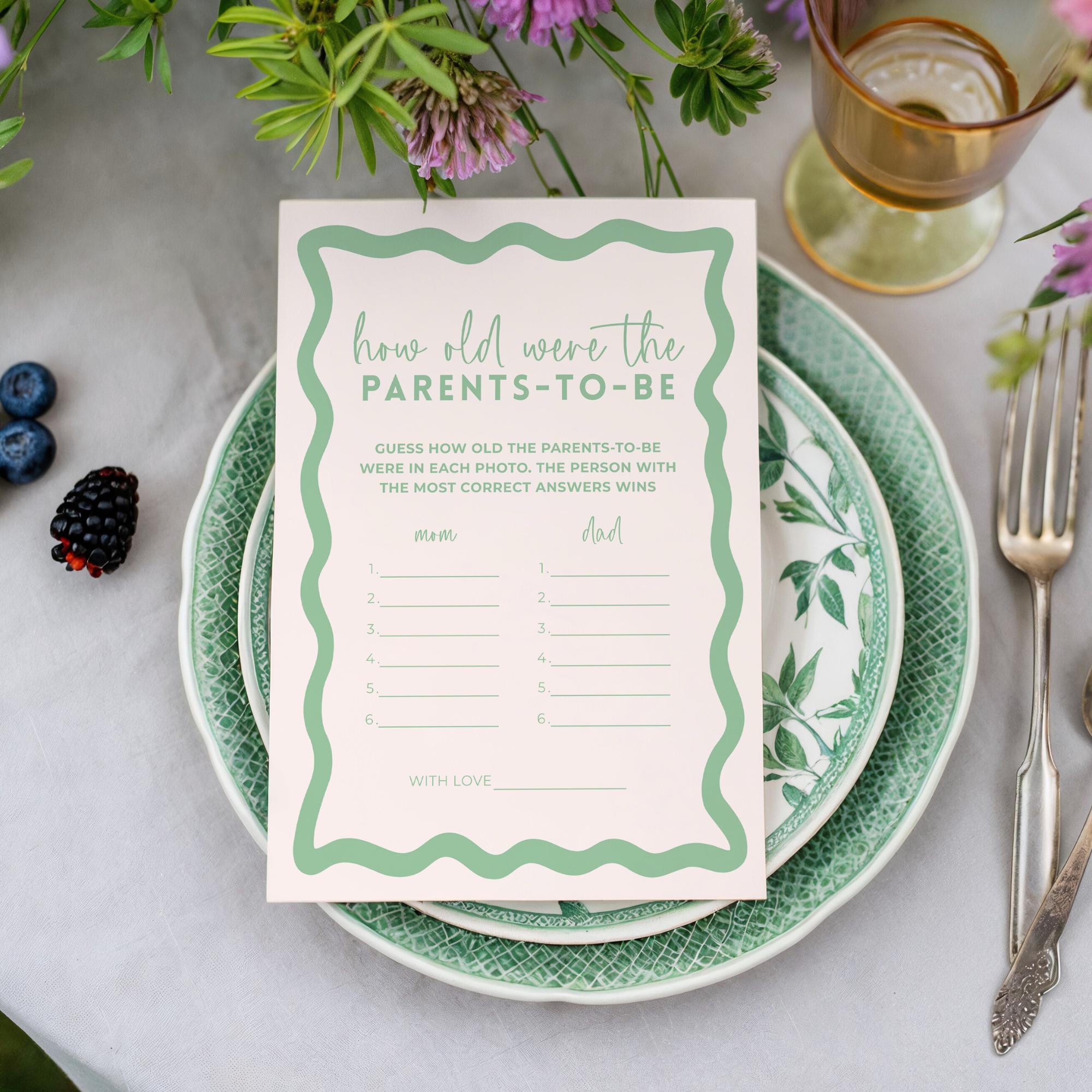 Gender Neutral Baby Shower How Old Were They Photo Guessing Game ...
