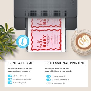 Late Night Diapers Note Sign, Pink and Red Wavy Retro Border, Nappy ...