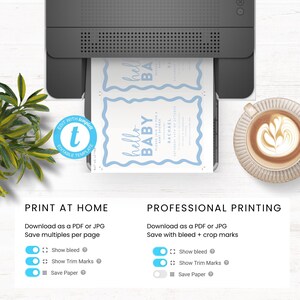 Late Night Diapers Note Sign, Boho Blue Beige Wavy Hand Drawn Retro ...