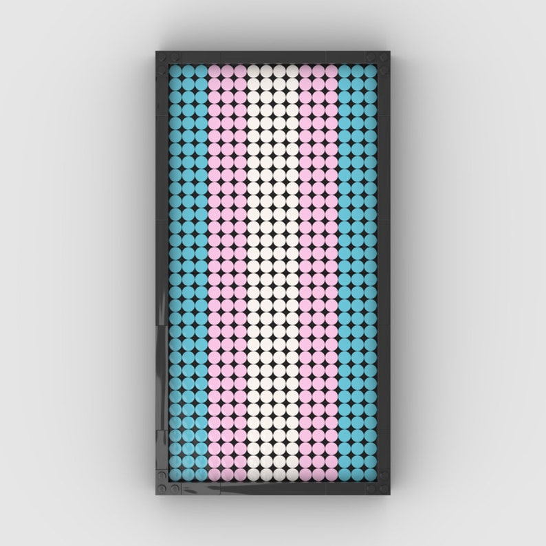 Trans Pride Flag LEGO Mosaic Wall Art - Etsy