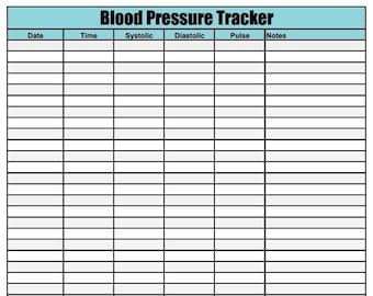 Printable Blood Pressure Tracker and Heart Rate Log - Etsy