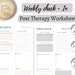 Post Therapy Check-in Worksheet therapy Goal Planner - Etsy Canada