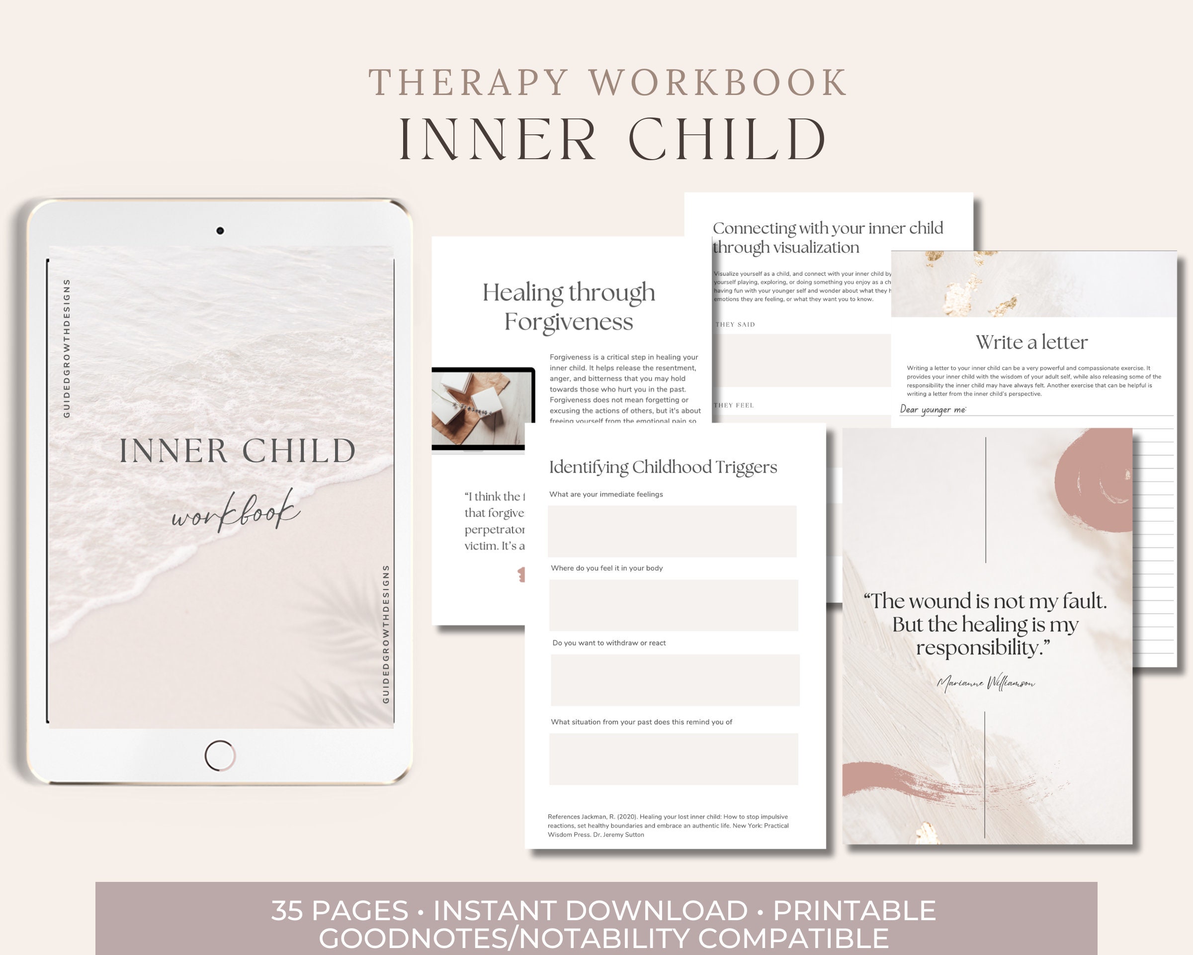 Inner Child Shadow Work Journal Healing Journal for iPad Childhood ...