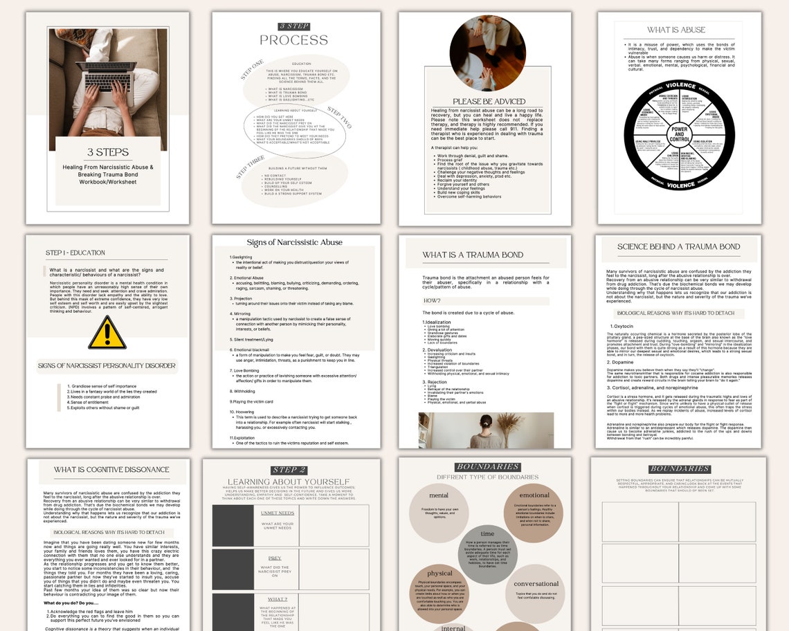 Step-by-step Breaking the Trauma Bond| Narcissistic Abuse Recovery Workbook| Emotional Toxic ...