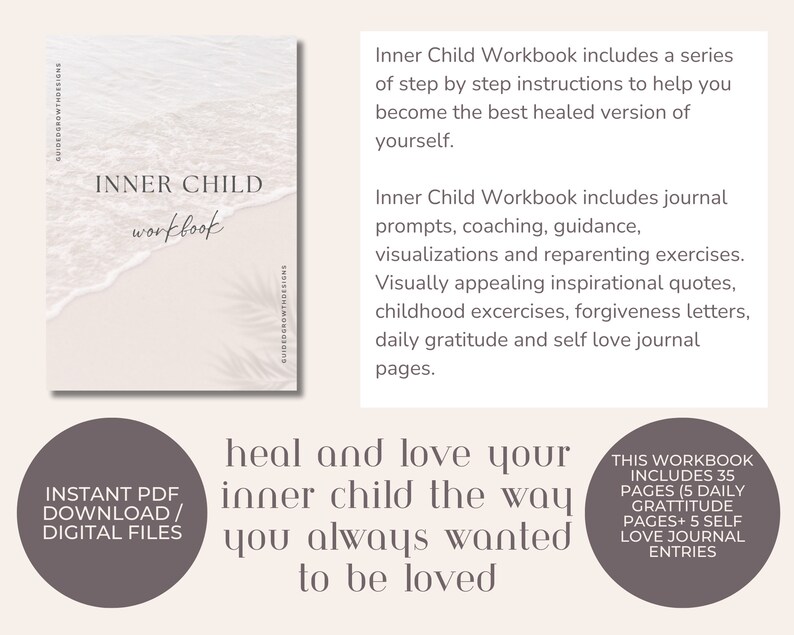 Inner Child Shadow Work Journal | Healing Childhood Trauma (printable ...