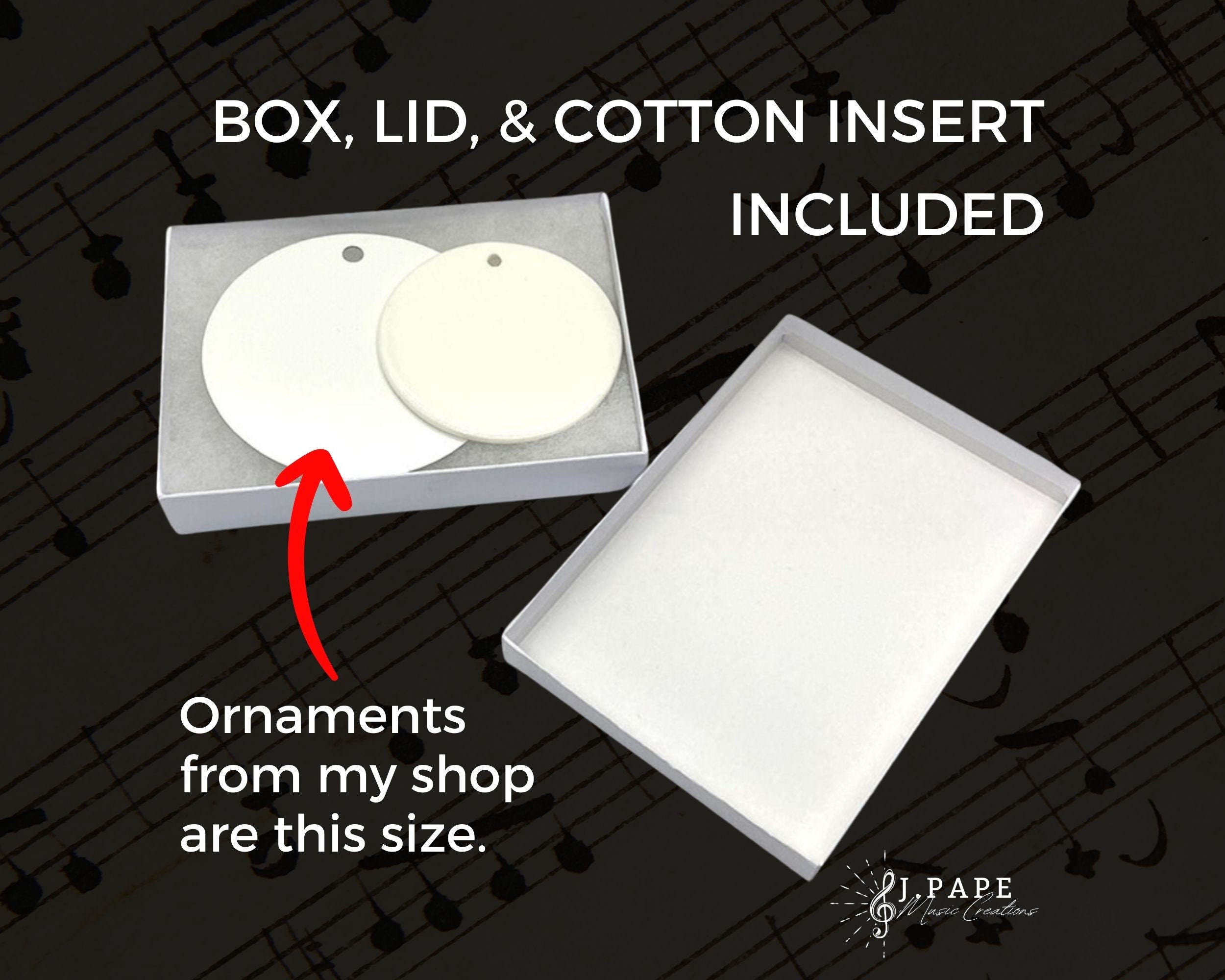Ornament Gift Box Small White Box With Cotton Insert - Etsy