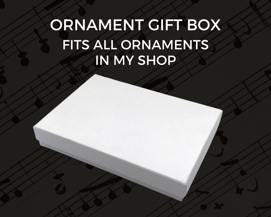Ornament Gift Box | Small White Box With Cotton Insert | 5.25" (L) X 3. ...