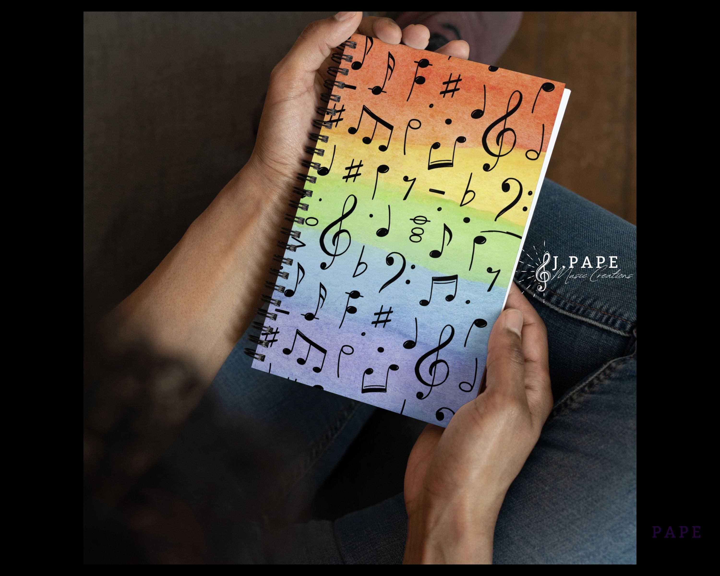 Songwriting Journal Rainbow Music Note Diary Soft Cover - Etsy