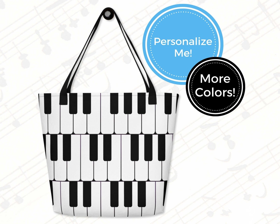 Piano Tote Bag | Personalized Piano Bag | Gift for Piano Teacher ...