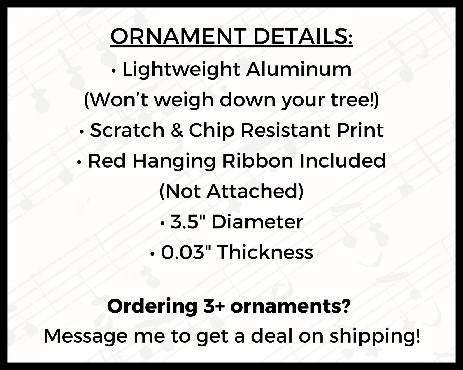 Piano Ornament | Metal Sheet Music Ornament | Personalized Christmas ...