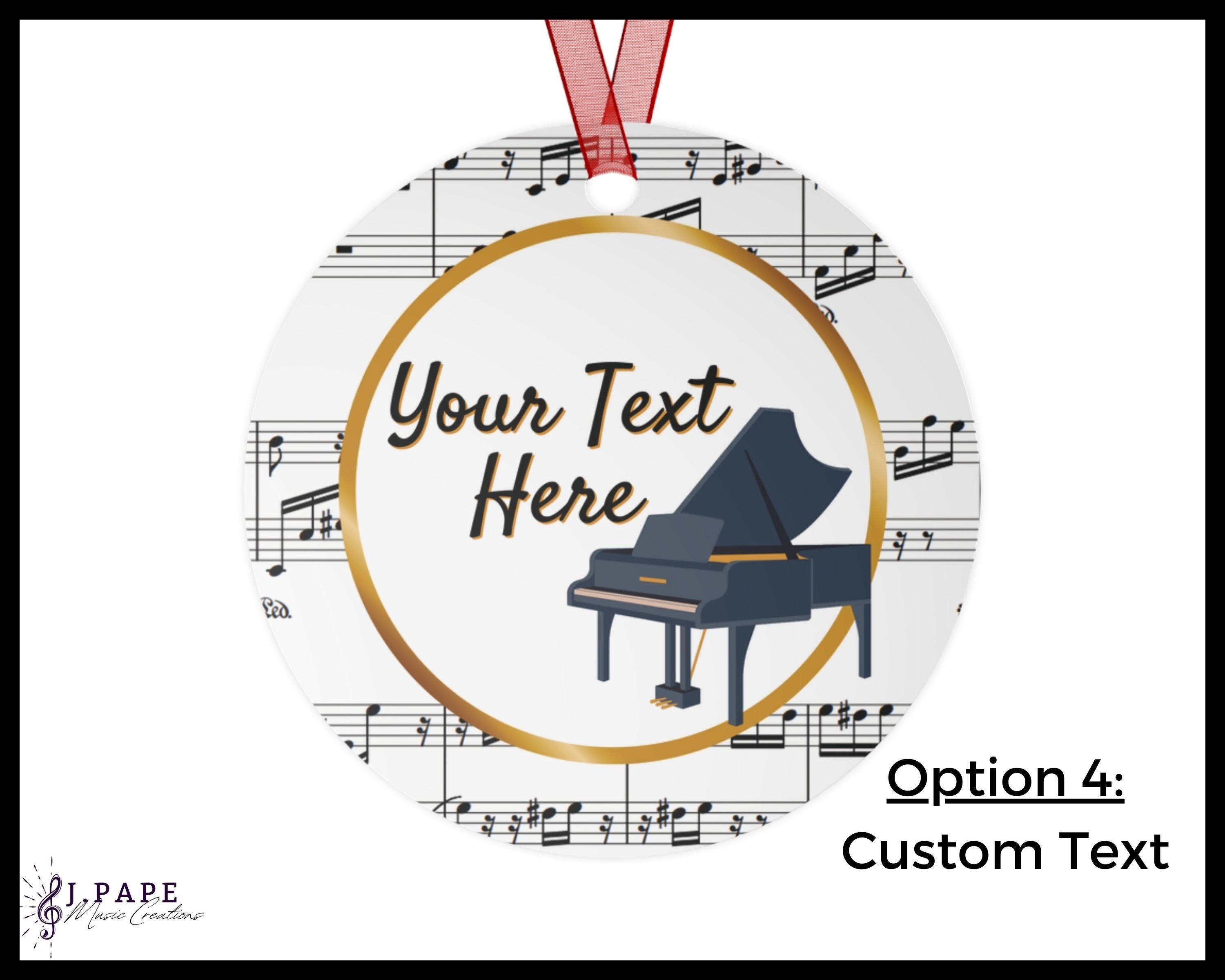 Piano Ornament Metal Sheet Music Ornament Personalized Christmas Tree ...