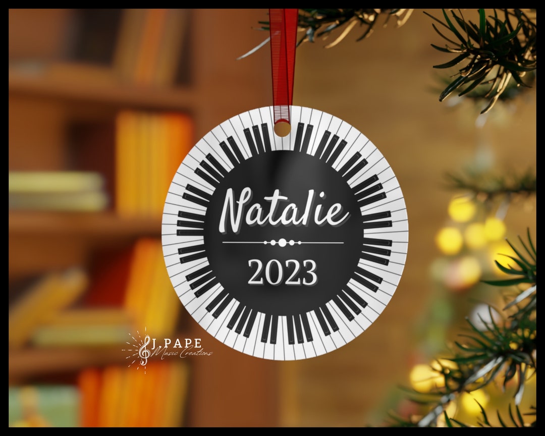 Piano Ornament Personalized Metal Christmas Tree Decoration Custom Gift ...