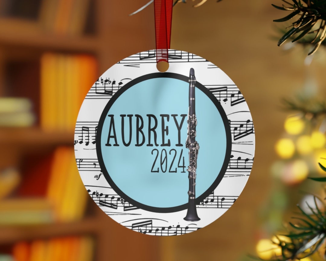 Clarinet Ornament | Sheet Music Ornament | Lightweight Metal Christmas ...