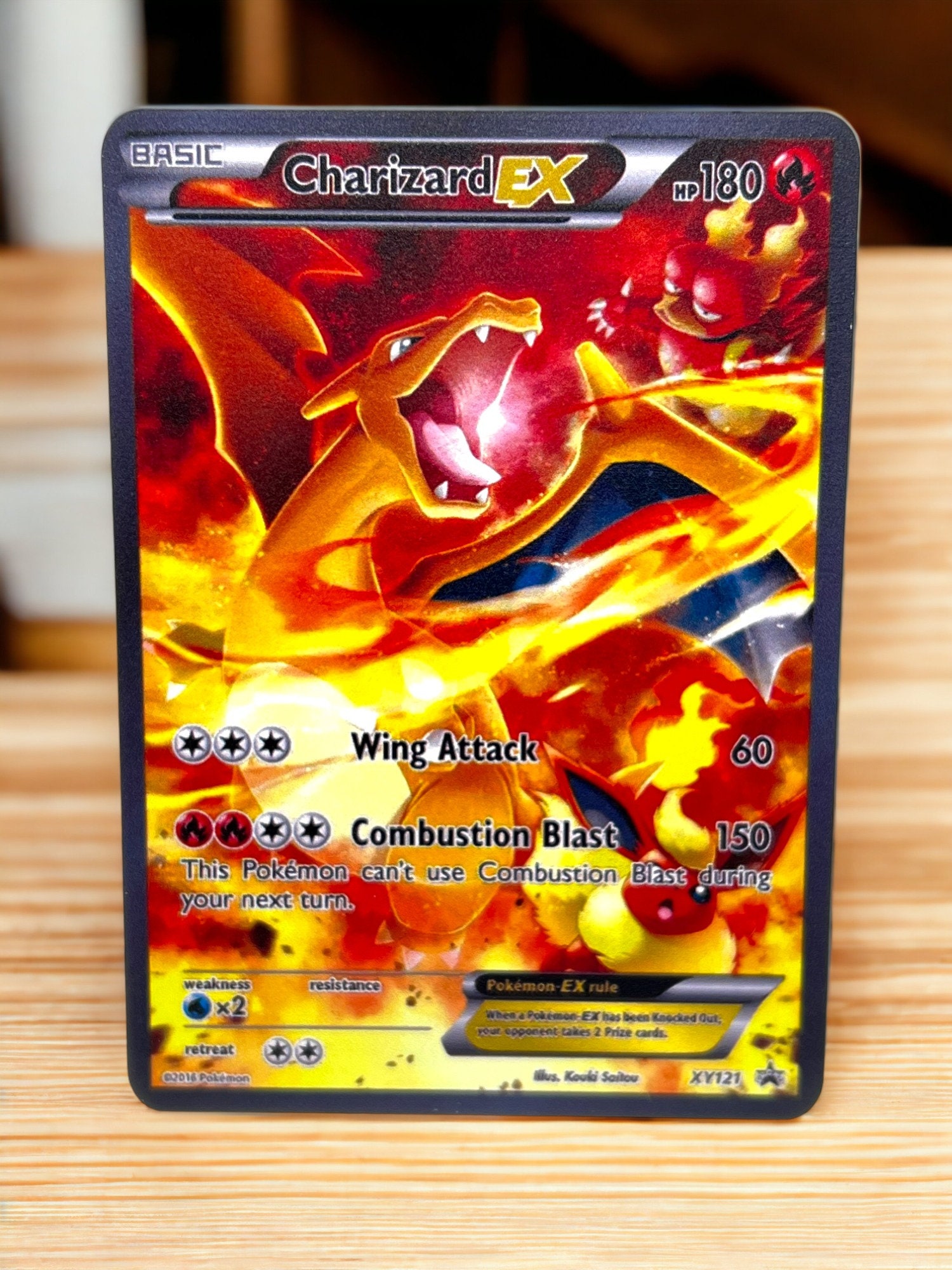 Charizard EX Promo Gold Metal Pokémon Card Collectible/gift/display - Etsy