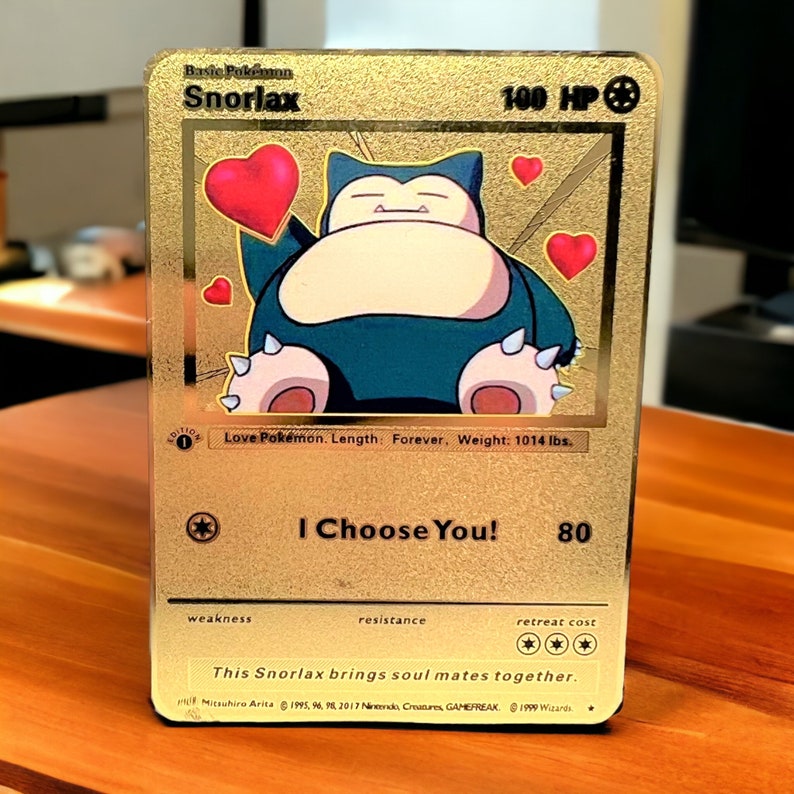 Snorlax I Choose You! Pokémon Card Collectible/gift/display - Etsy