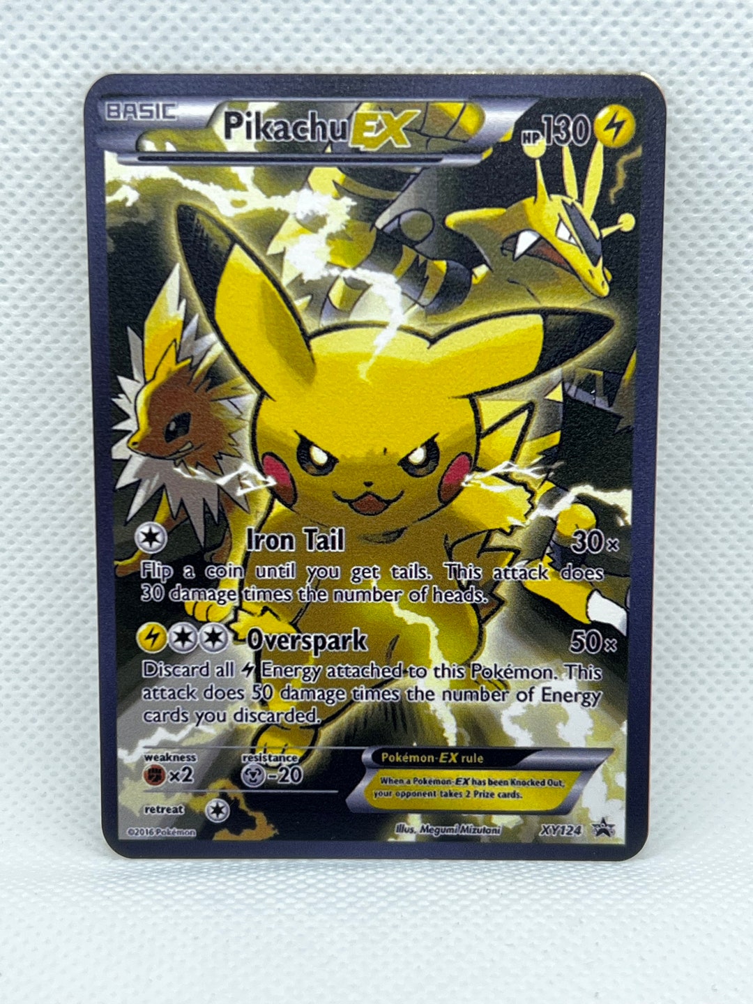 Pikachu EX Promo Gold Metal Pokémon Card - Etsy