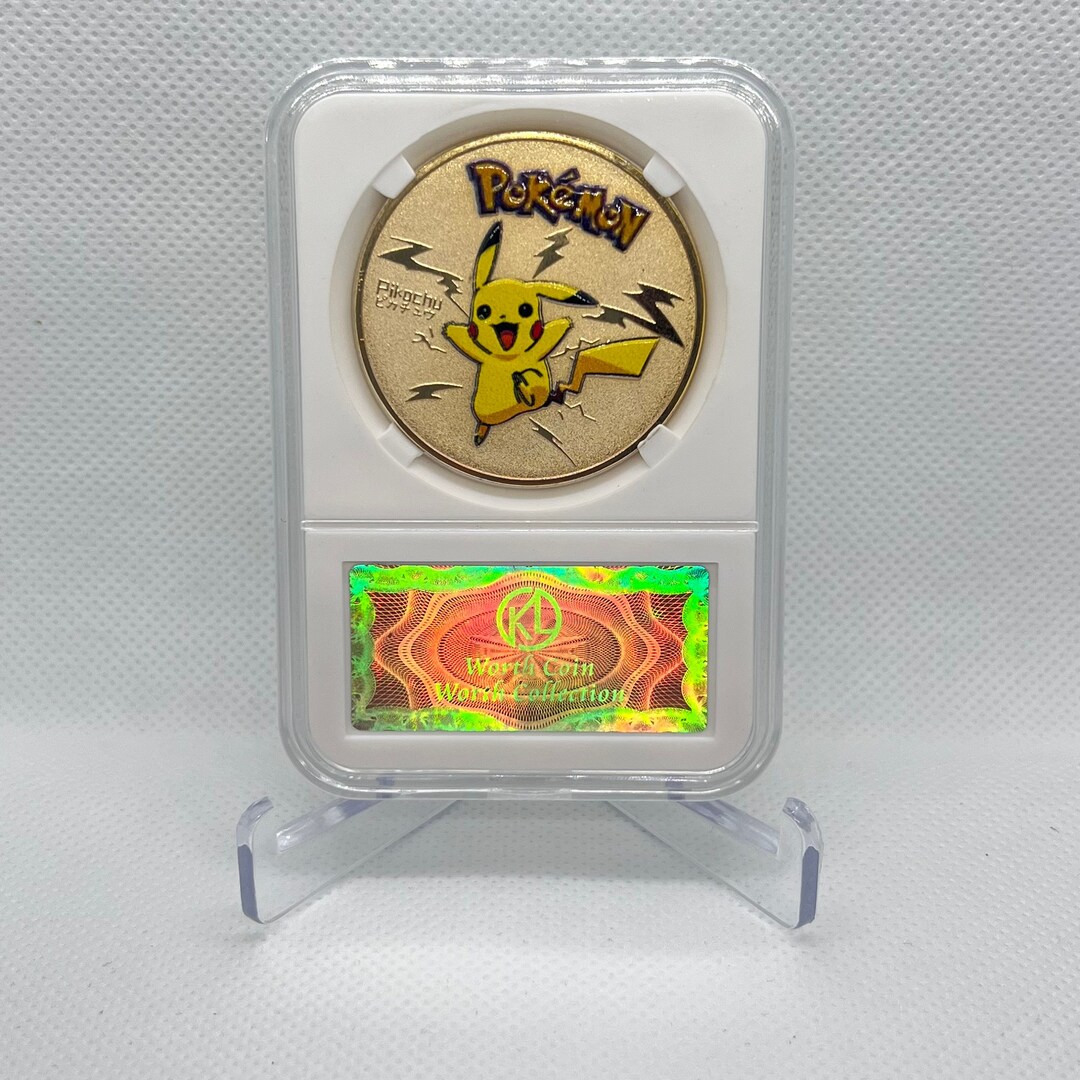 Pikachu Gold Pokemon Coin Collectible/gift/display - Etsy