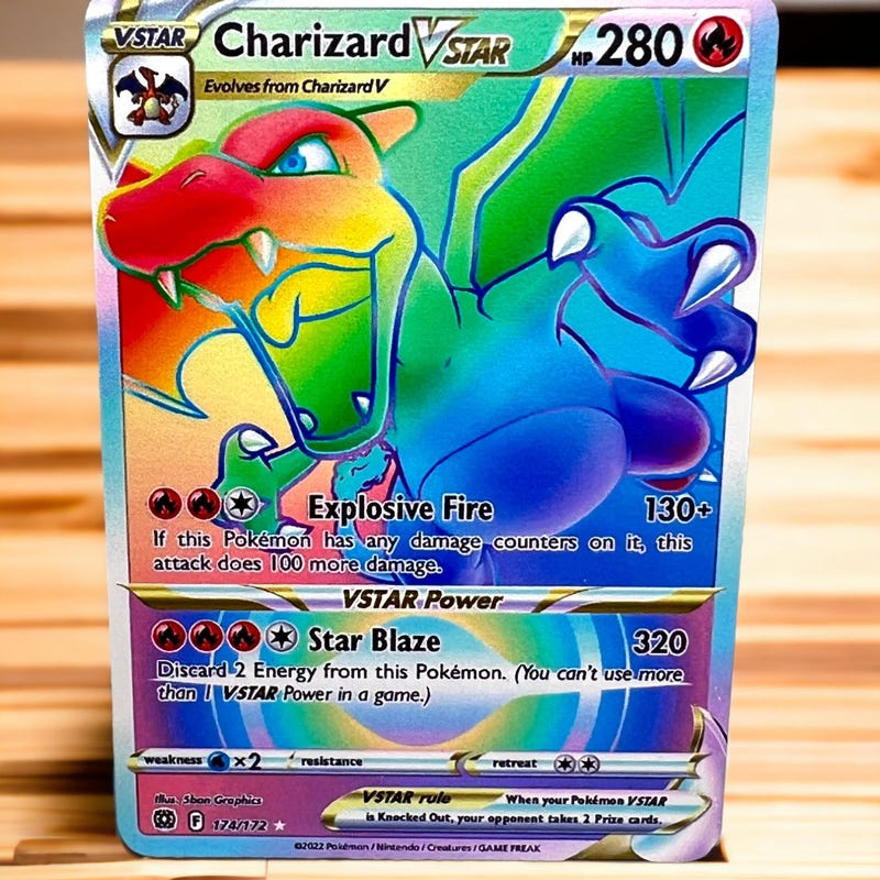 Gold Charizard Cards - Etsy