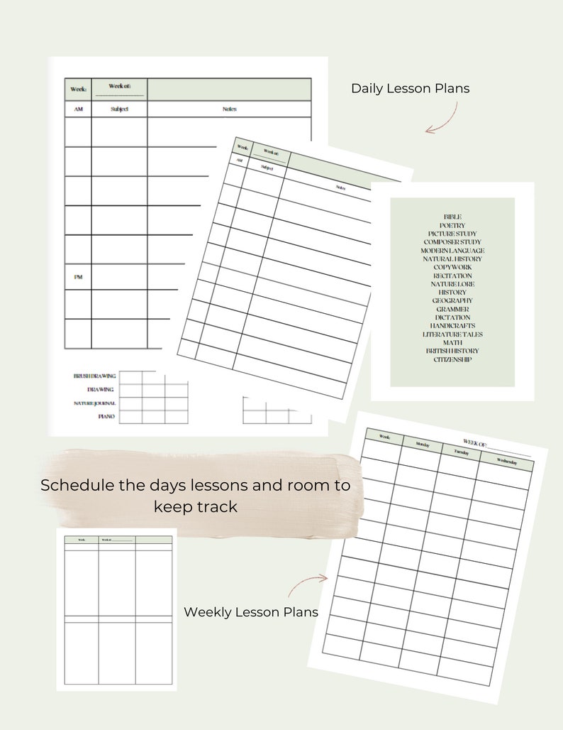 Charlotte Mason Editable Homeschool Planner- 2024-2025 - Etsy
