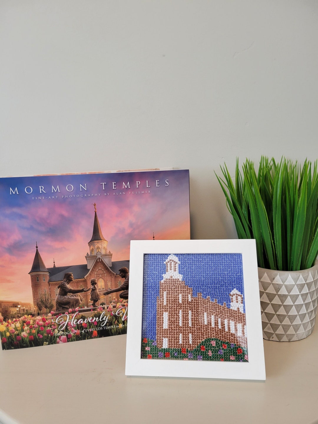 LDS Logan Temple With Flowers a Cache Valley Icon Diamond Art Kit ...