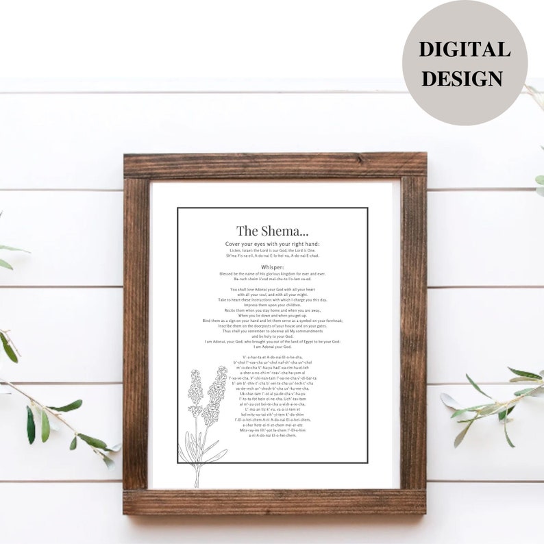 The Shema Prayer in English With Hebrew Transliteration, Printable ...