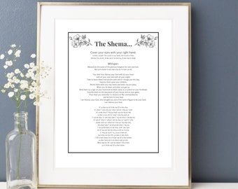 The Shema Prayer in English With Hebrew Transliteration, Printable ...