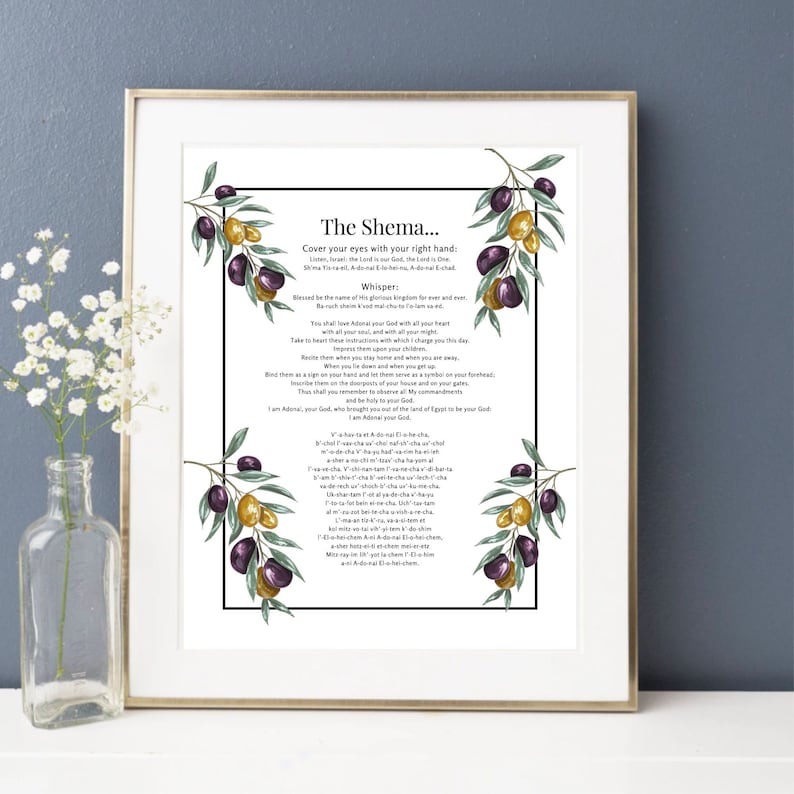 The Shema Prayer in English With Hebrew Transliteration, Printable ...
