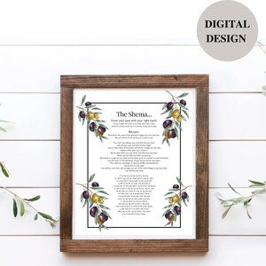 The Shema Prayer in English With Hebrew Transliteration, Printable ...