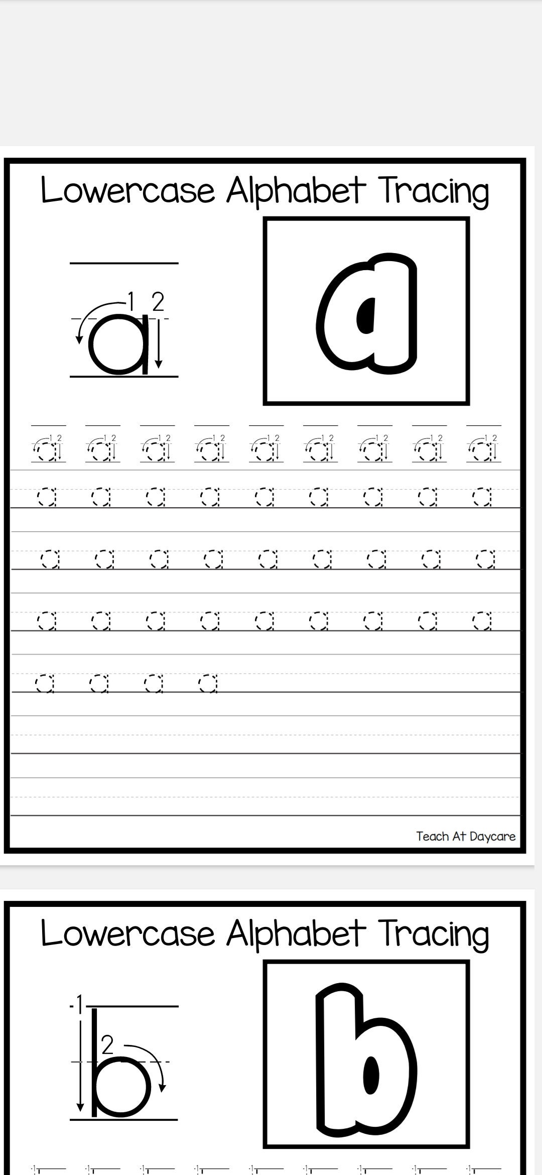 26 Printable Lowercase Alphabet Tracing Worksheets. - Etsy