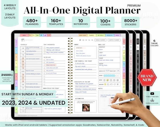 Digital Planner All in One - Etsy