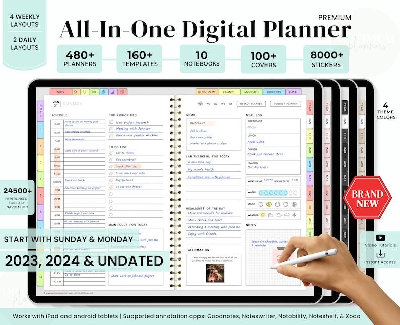 Digital Planner All in One - Etsy