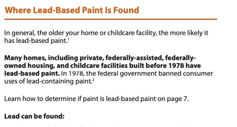 DIGITAL - Federal Lead Safety Booklet and Lead Disclosure Form - Etsy