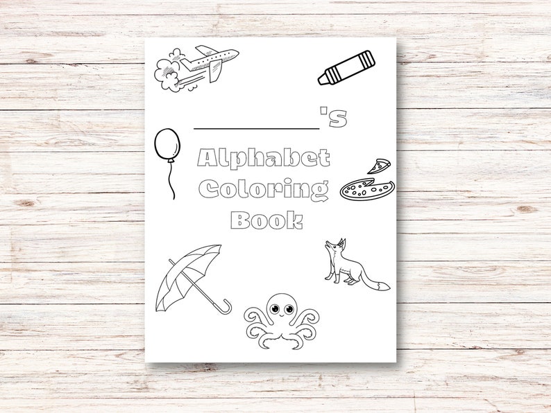 Printable Alphabet Coloring Book Worksheets for Kids: Toddlers ...