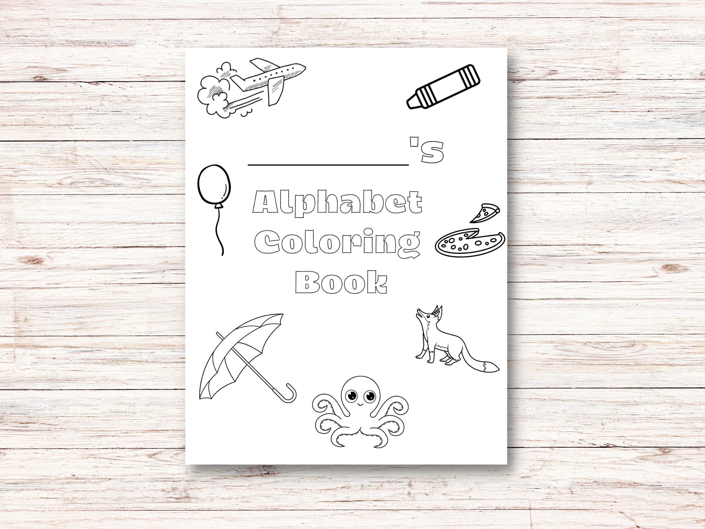 Printable Alphabet Coloring Book Worksheets for Kids: Toddlers ...