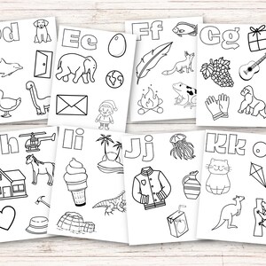 Printable Alphabet Coloring Book Worksheets for Kids: Toddlers ...