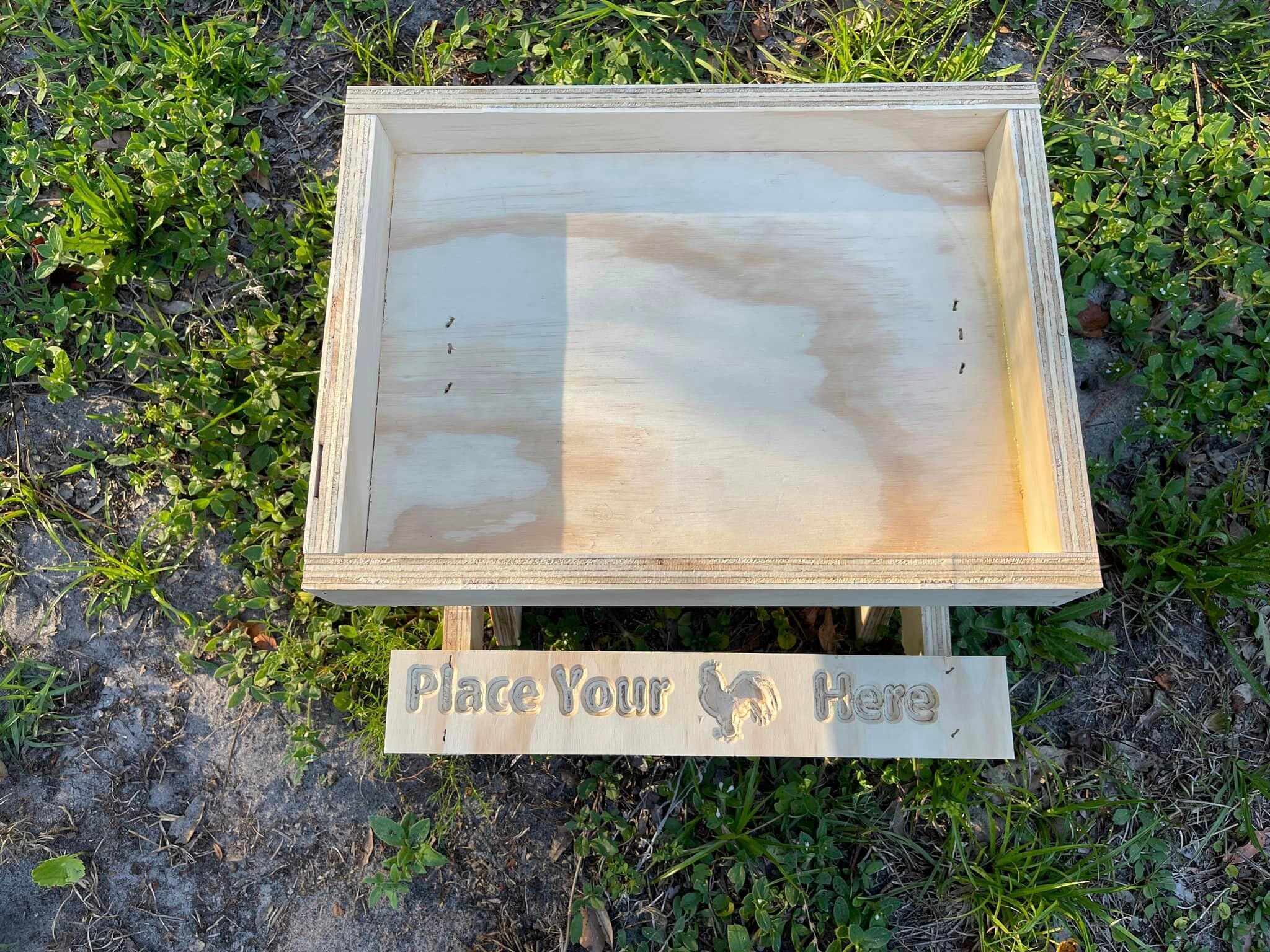 Cute Chicken Feeder Picnic Table DXF File Cut/sell Your Own CNC Ready ...