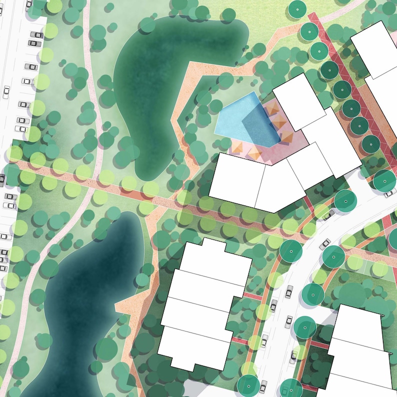 Lake Community Photoshop Site Plan Render Full Presets Package - Etsy