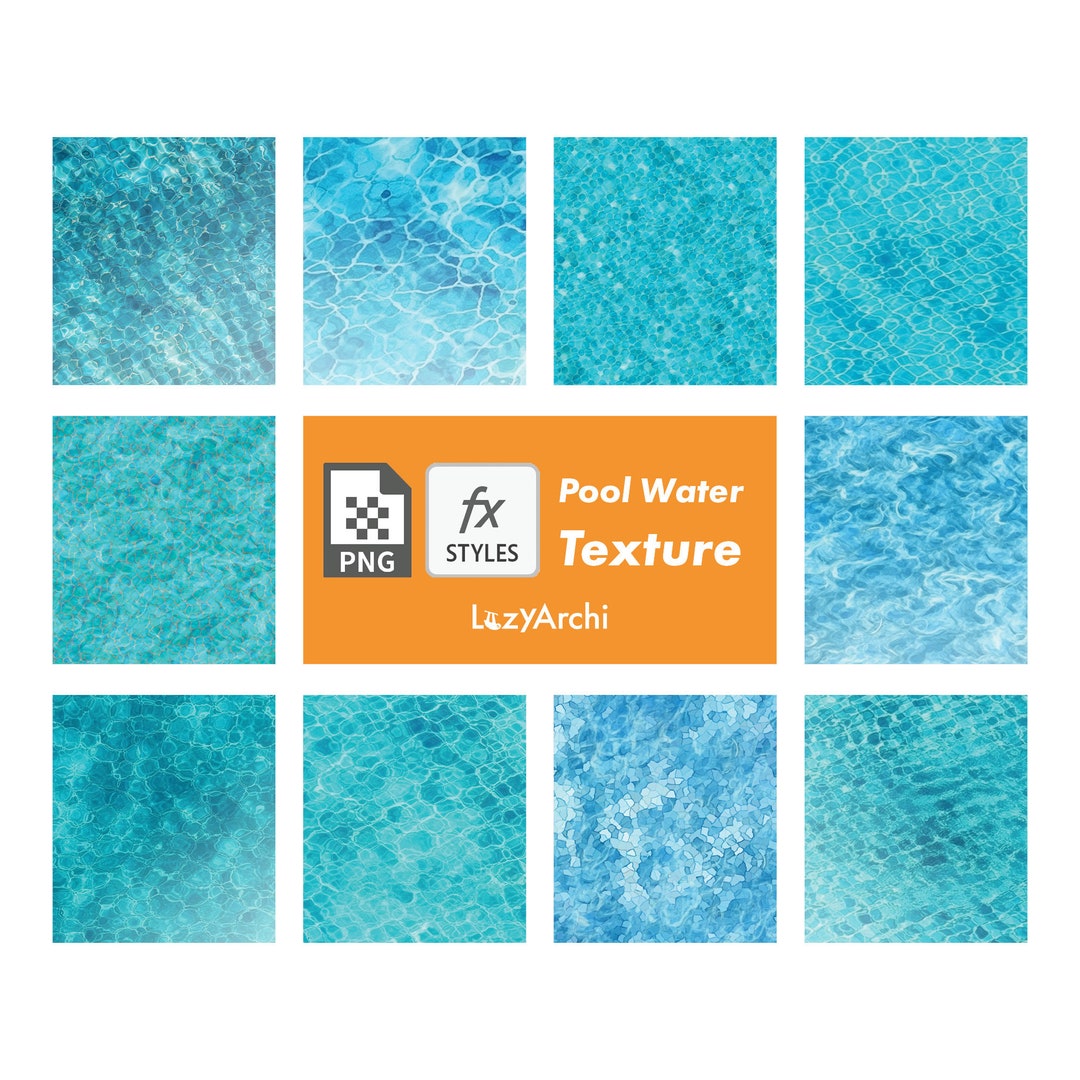 10 Pool Water Texture and Photoshop Layer Style Collection - Etsy