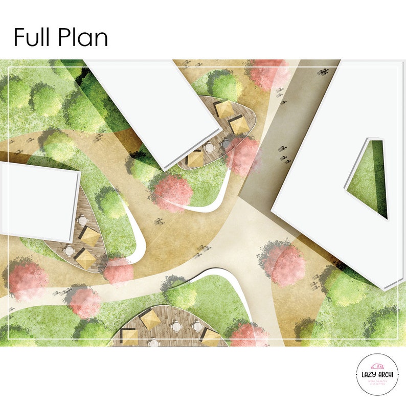 Landscape Rendered Site Plan - Etsy