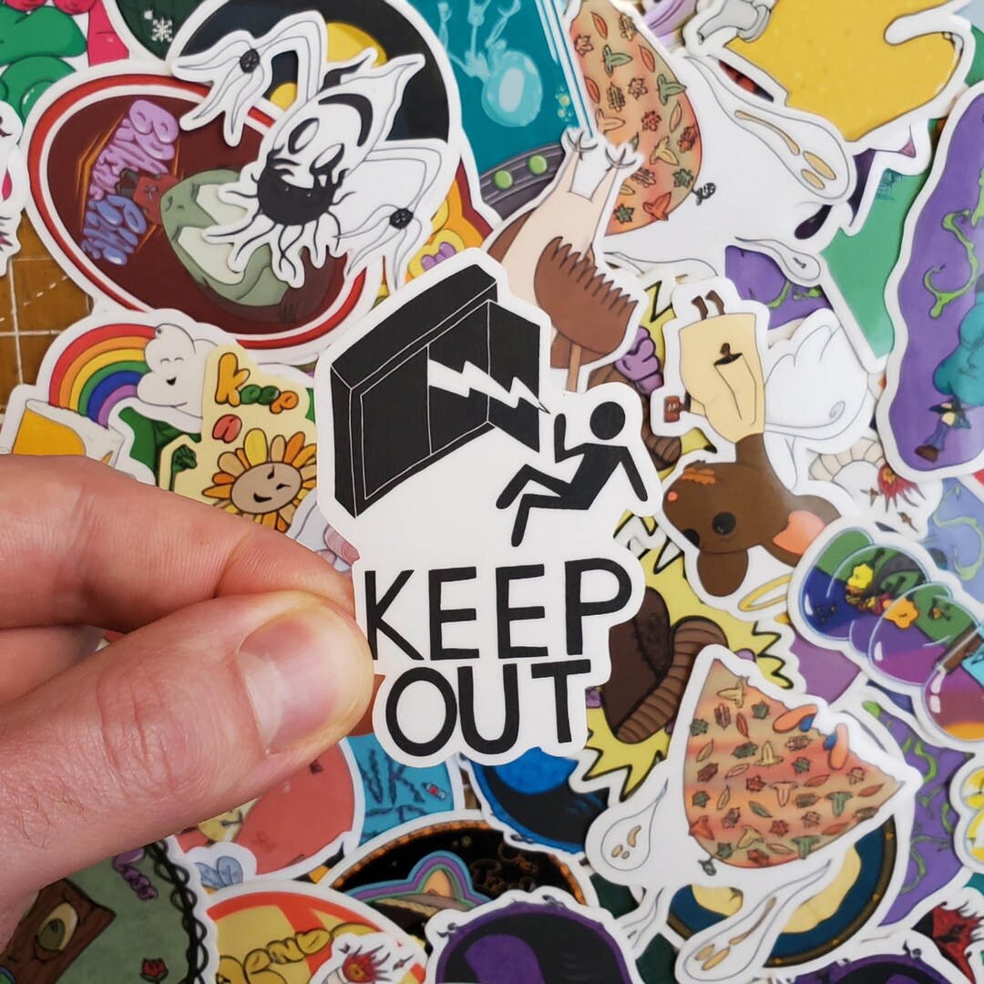 Keep Out Hand-cut Vinyl Sticker, Stickman Lightning Shock Decal, Danger ...
