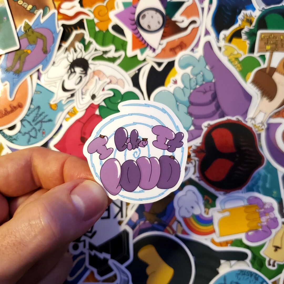 I Like It Loud Hand-cut Vinyl Sticker, Crank the Volume Lightning Swirl ...
