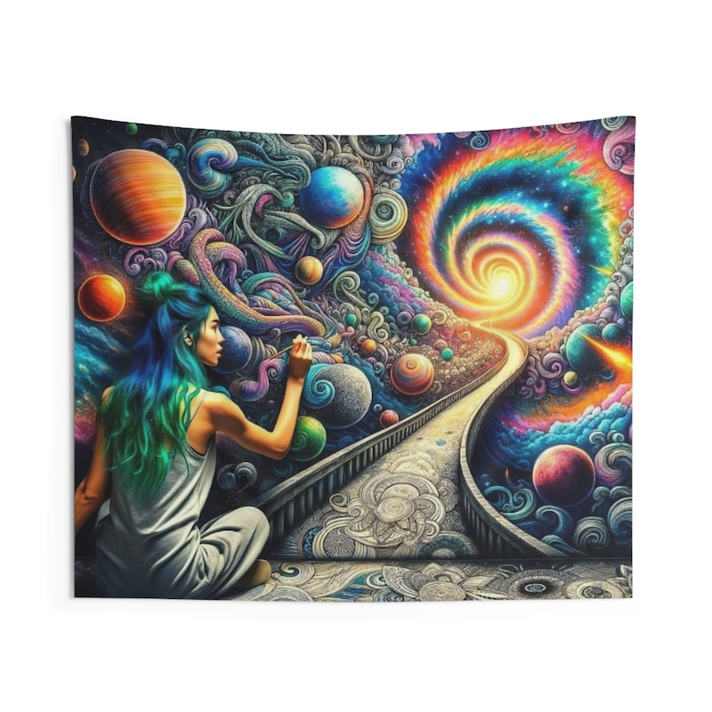 Psychedelic Tapestry - Etsy