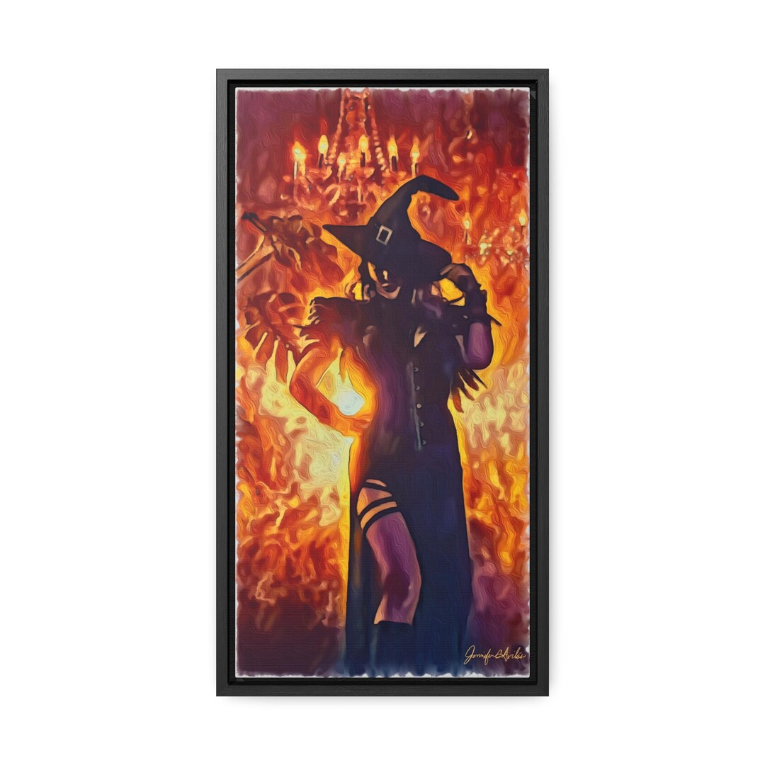 Witch's Night Digital Art by Jennifer Avilés Printed on Gallery Canvas ...