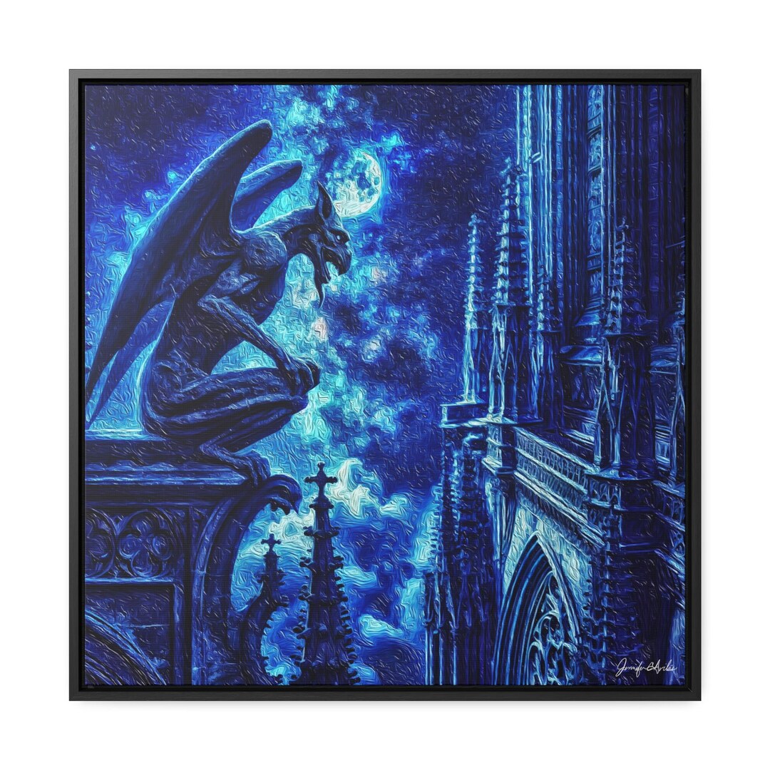 Gargoyle by Jennifer Aviles Digital Art Printed on Gallery Canvas Wraps ...