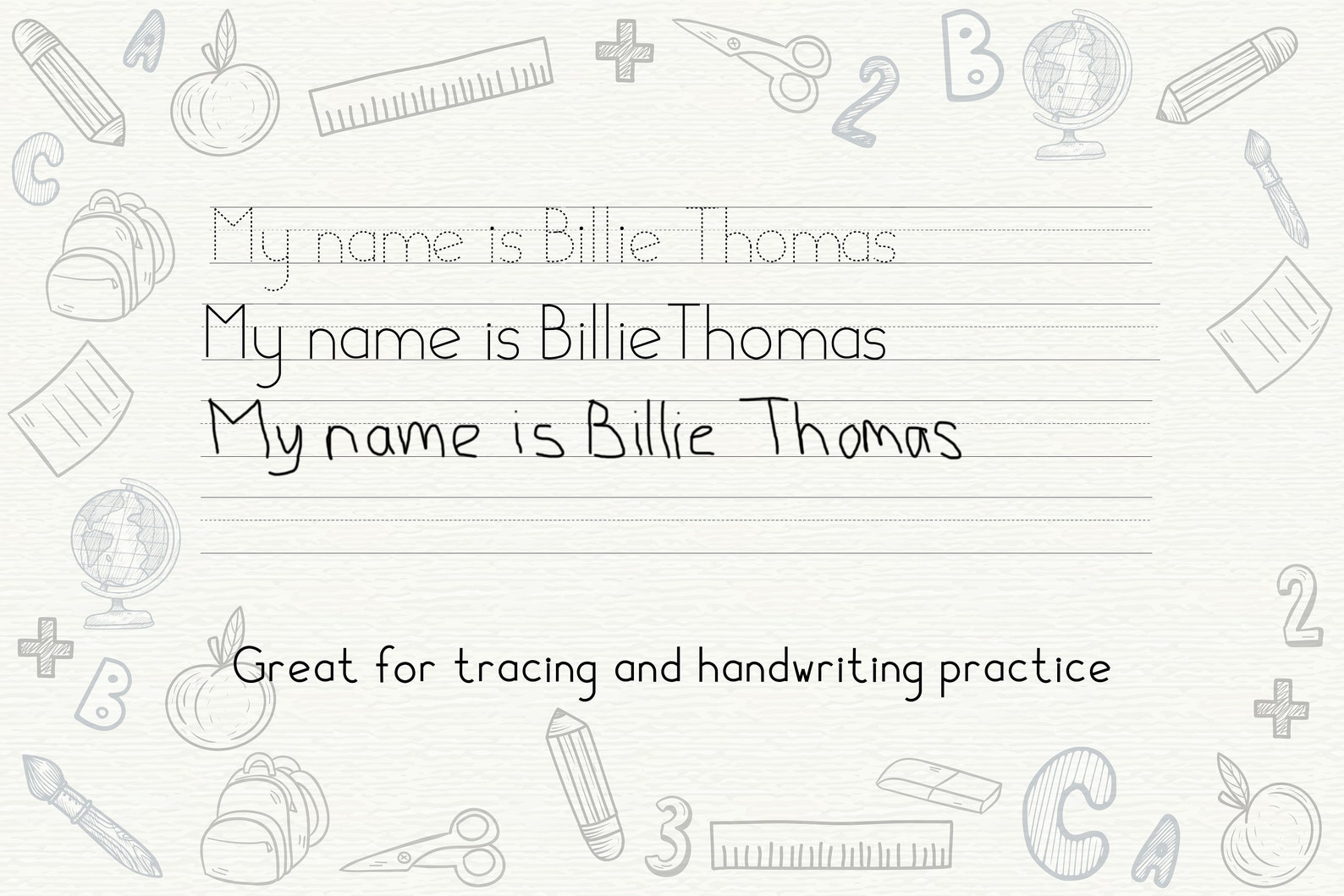 Primary Basic - 6 Hand Drawn Handwriting School Fonts / Teachers /kids ...