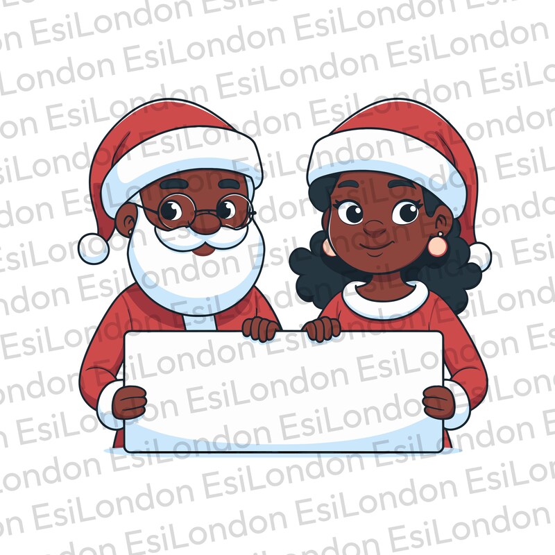 Black Santa Svg - Etsy