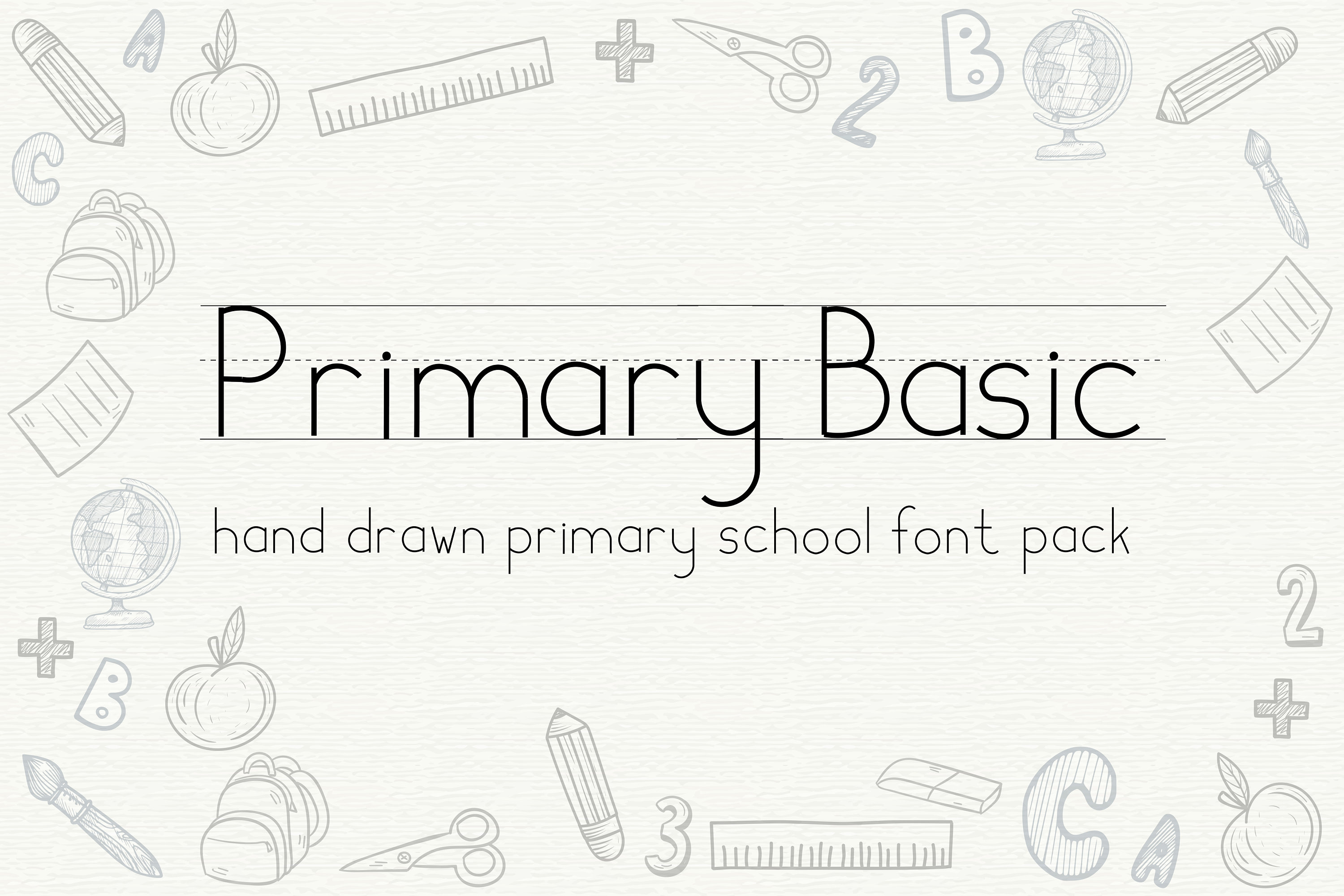 Primary Basic 6 Hand Drawn Handwriting School Fonts / - Etsy