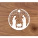 6 Christmas Nativity Scene Circular Silhouettes Svgs Pngs-jesus, Mary ...